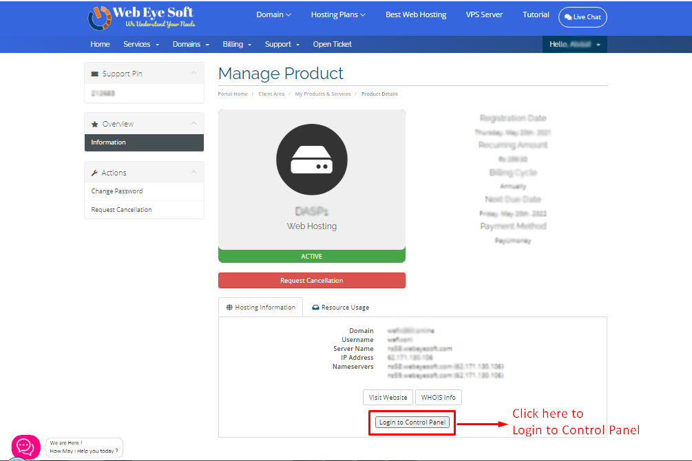 How to Login your Web Hosting control Panel – Support – Knowledge Base ...
