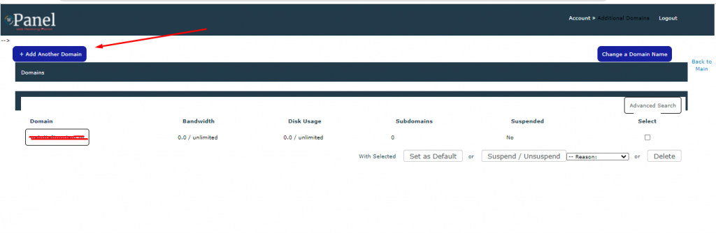 How To add adone domain on Your control panel ? – Support – Knowledge Base | Web Eye Soft