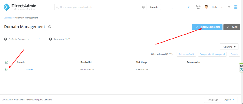 How to change domain name on control panel – Support – Knowledge Base ...