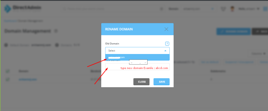 How to change domain name on control panel – Support – Knowledge Base ...