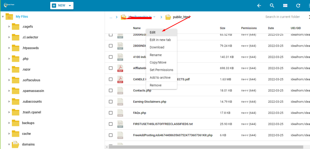 How to edit file from control panel – Support – Knowledge Base | Web ...