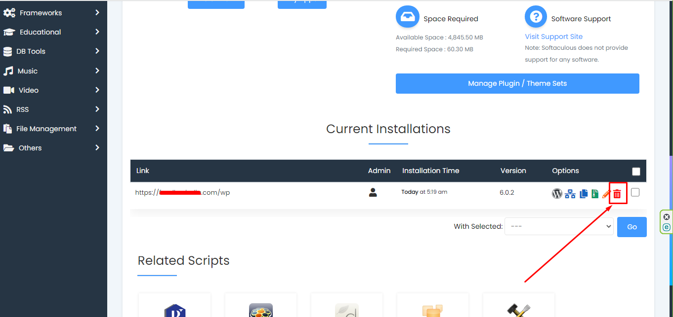 How to Uninstall WordPress in the control panel. – Support – Knowledge Base | Web Eye Soft